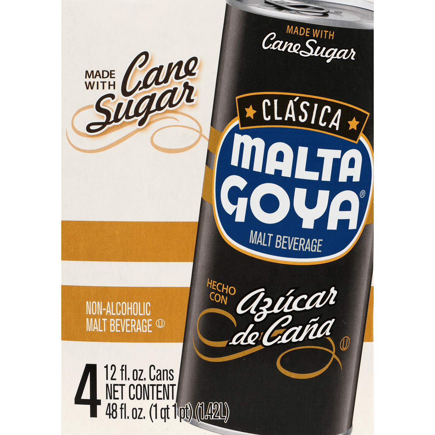 Malta Cane Sugar 12 oz Can - 4 Pack – Shop Goya